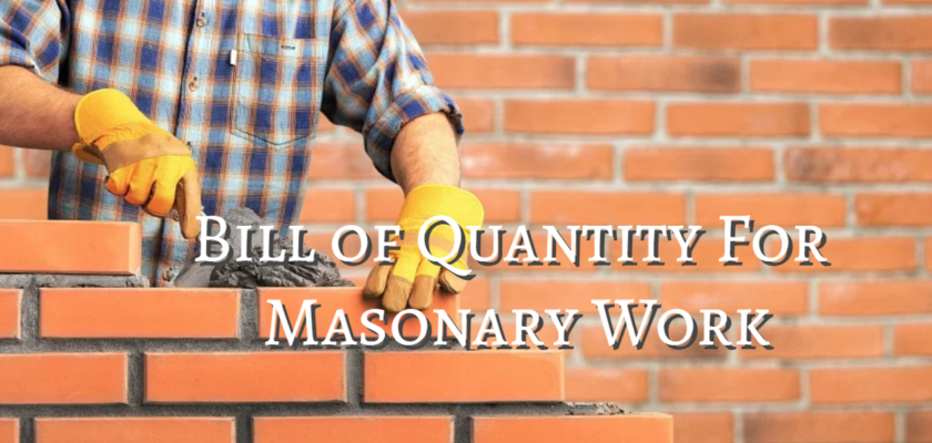 Bill of Quantity for Masonry Work / BOQ For Masonry Work - Civil ...