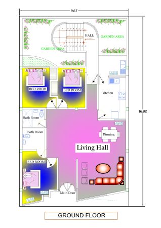 Customized AutoCAD House Plan & Elevation