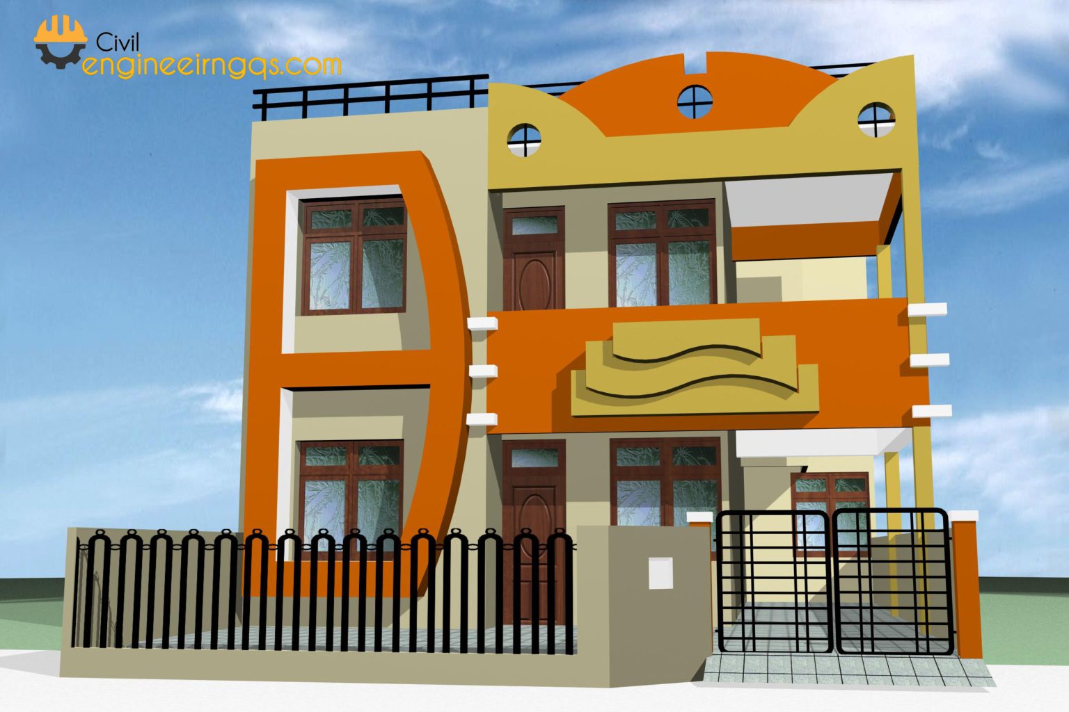 15+ Elevation 3D design for your dream house -4