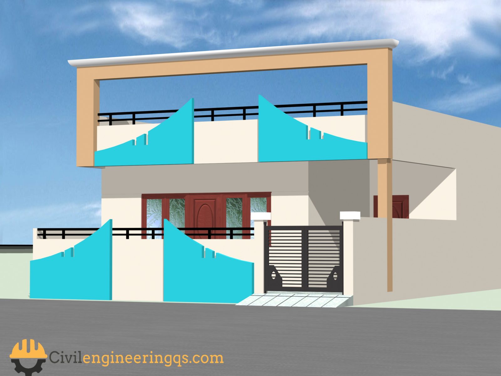 15+ Elevation 3D design for your dream home -8 - Civil Engineering QS