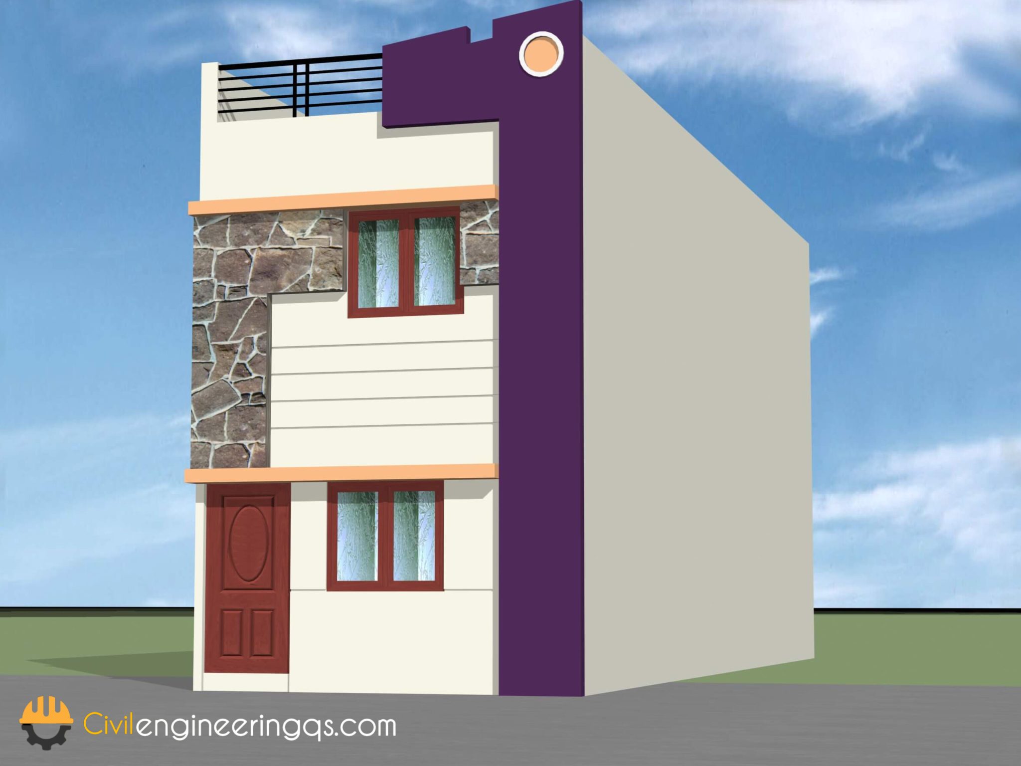 Stylish Front Elevation Concepts for Your Villa - Civil Engineering QS