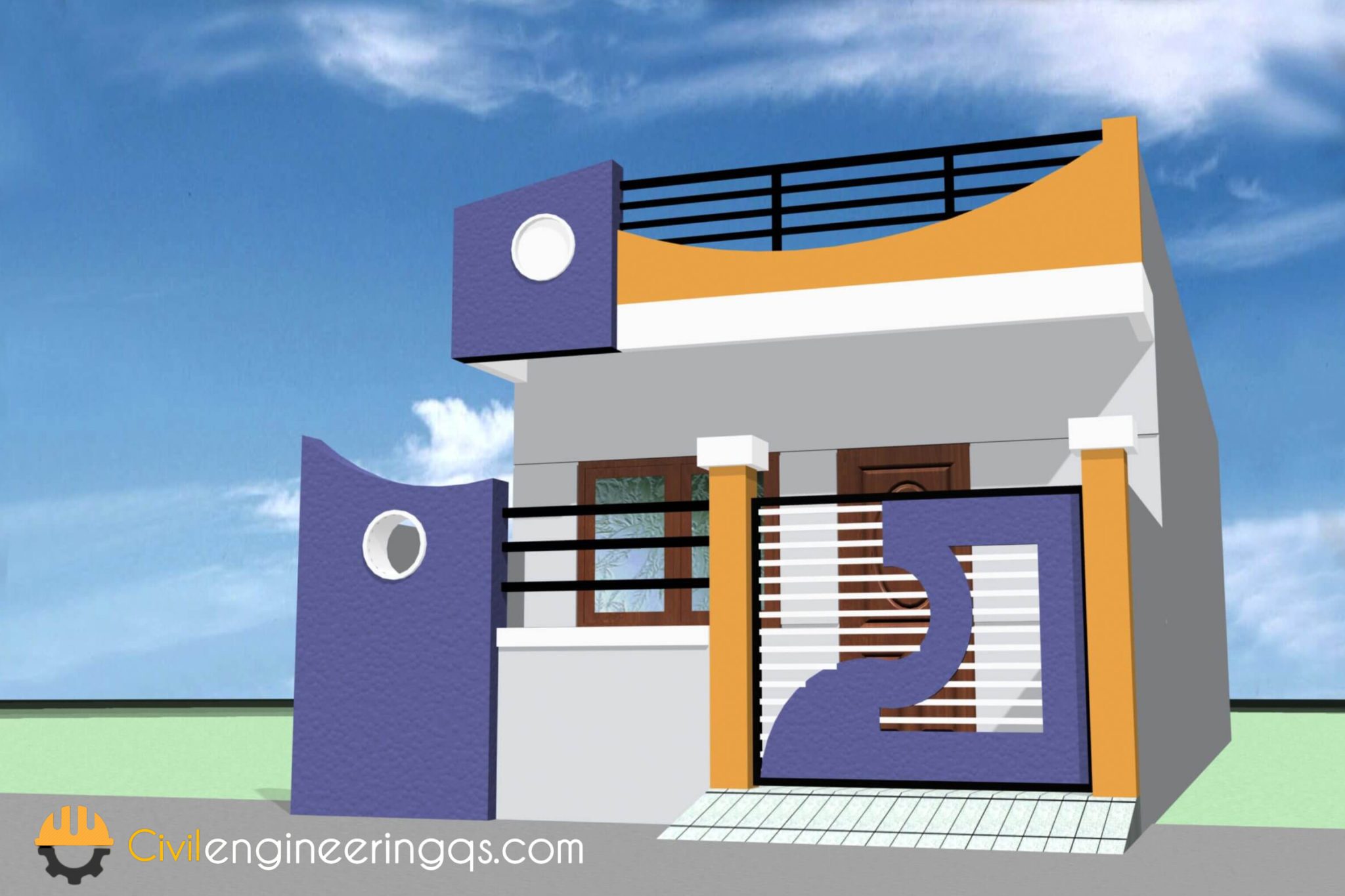 Stylish Front Elevation Concepts for Your Villa - Civil Engineering QS
