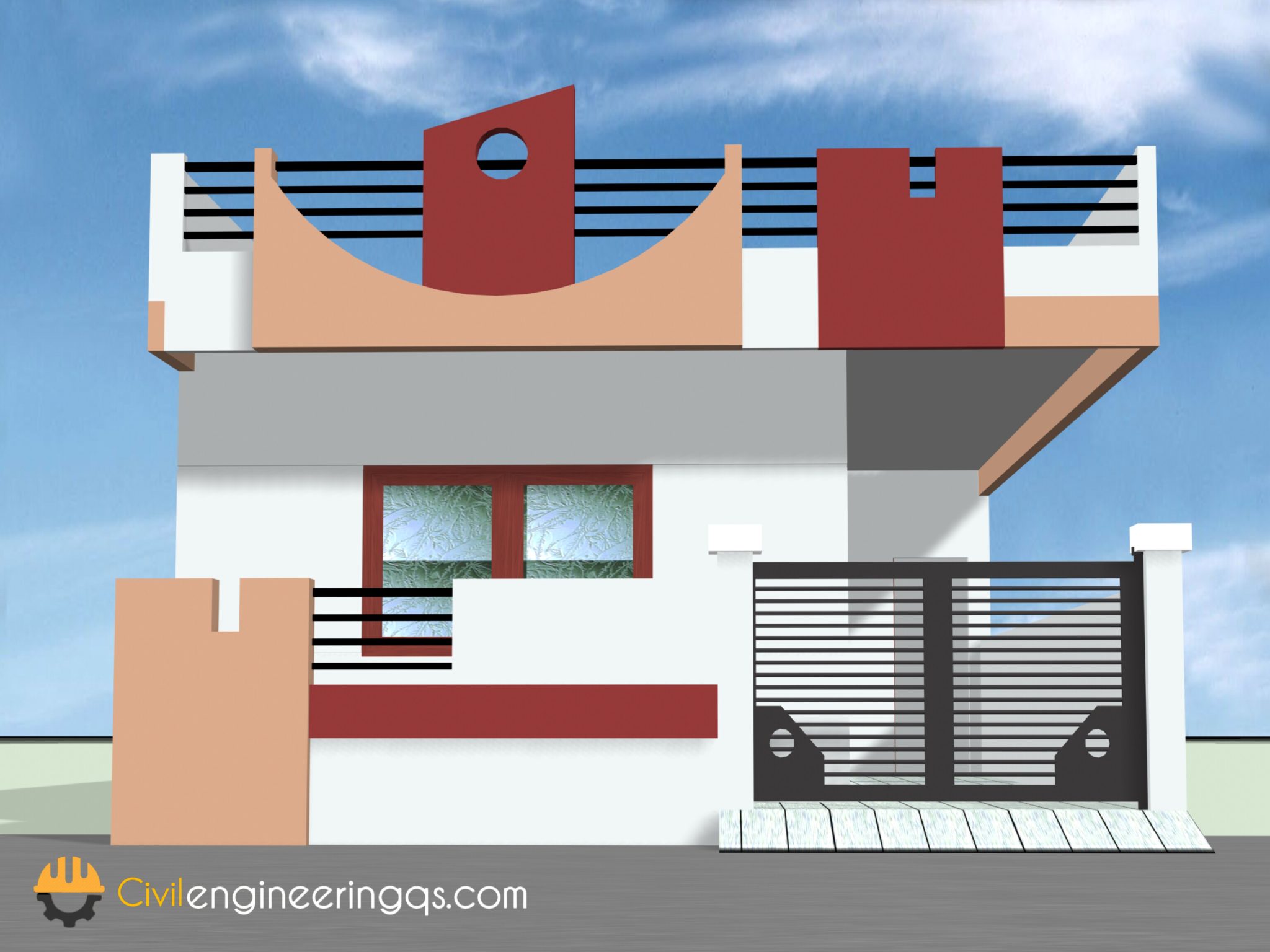 Stylish Front Elevation Concepts for Your Villa - Civil Engineering QS