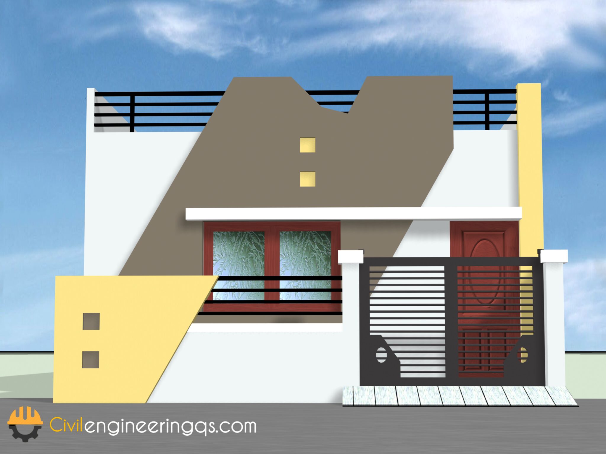 Stylish Front Elevation Concepts for Your Villa - Civil Engineering QS