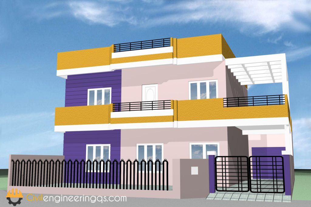Modern Frond Elevation design for your Home - Civil Engineering QS