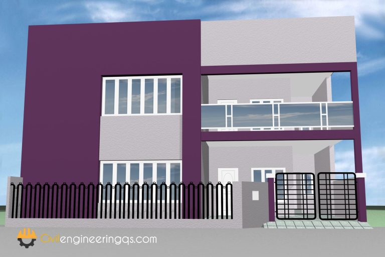 Modern Frond Elevation design for your Home - Civil Engineering QS