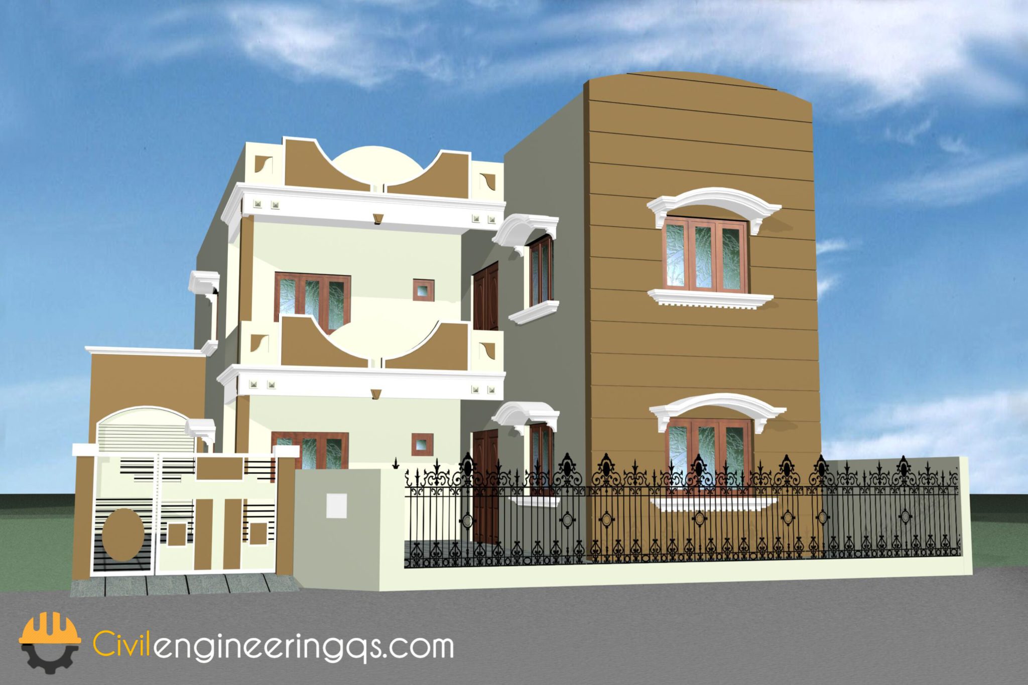 Modern Frond Elevation design for your House