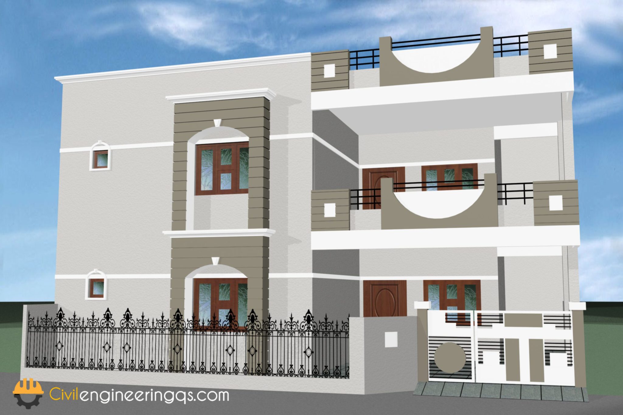 Modern Frond Elevation design for your House