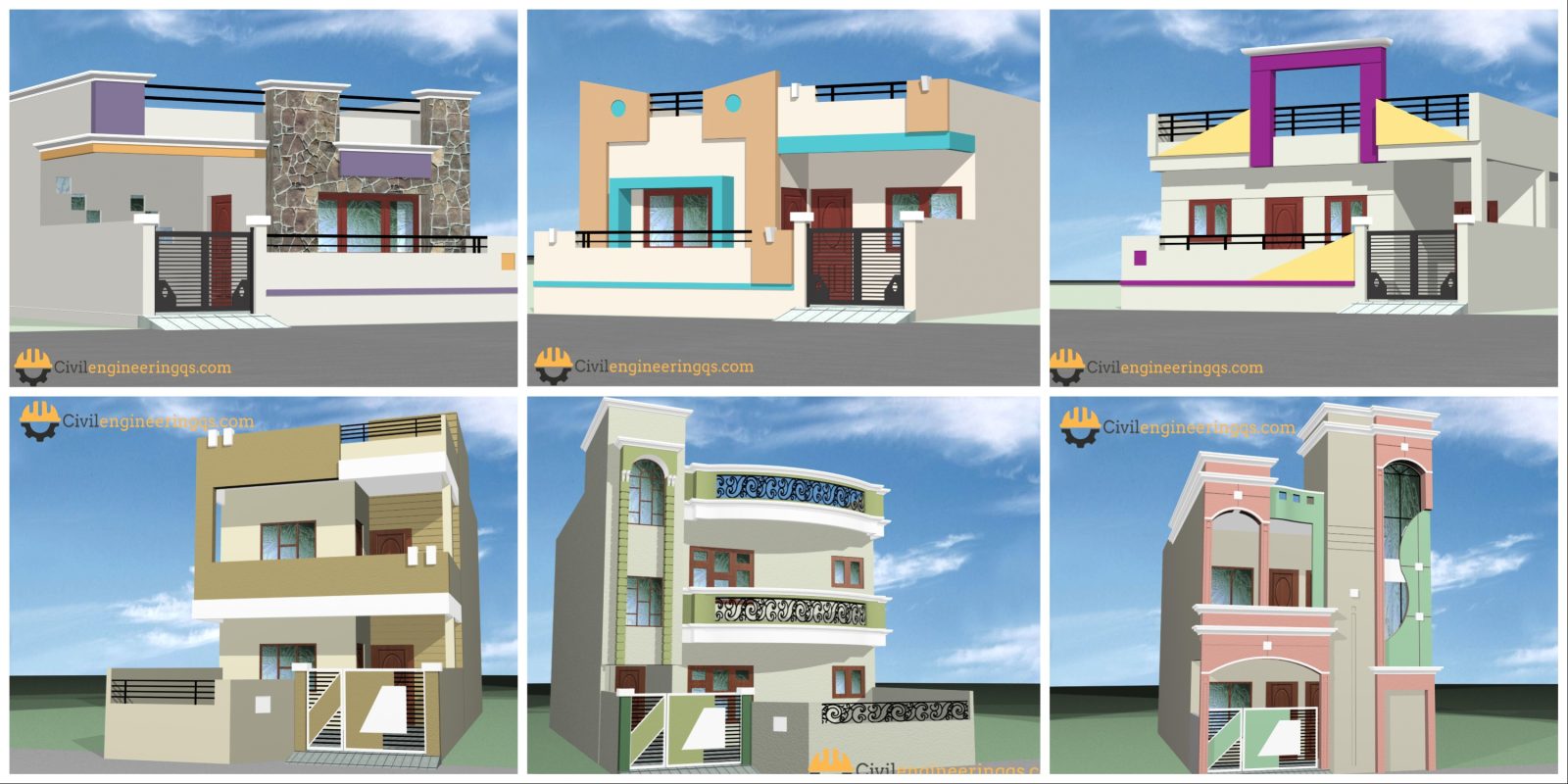 15+ Elevation 3D design for your dream home -8 - Civil Engineering QS