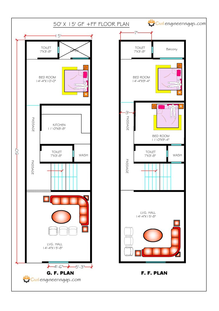 15+ Simple Floor plan for your Home - Civil Engineering QS