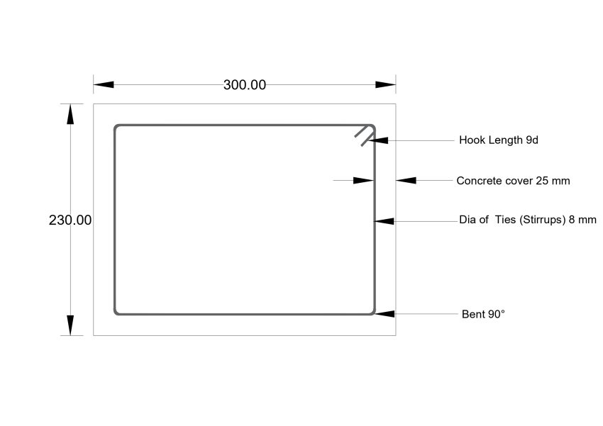 How to Calculate Cutting Length of Rectangular Column Ties (Stirrups ...