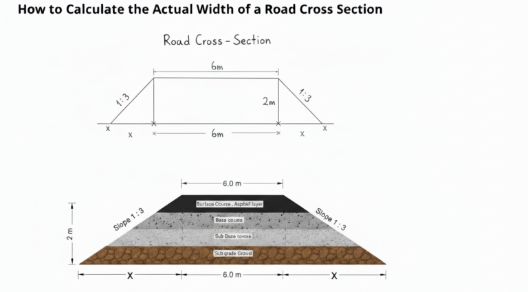 How to Calculate the Actual Width of a Road Cross Section - Civil ...