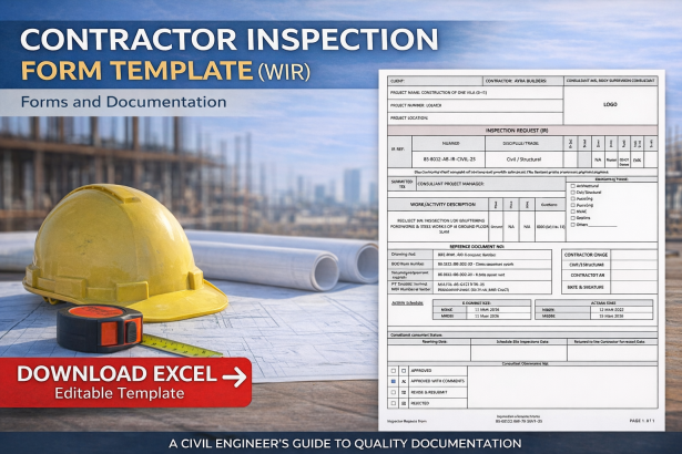 Material Inspection Request Form Template – (MIR Format) - Civil ...